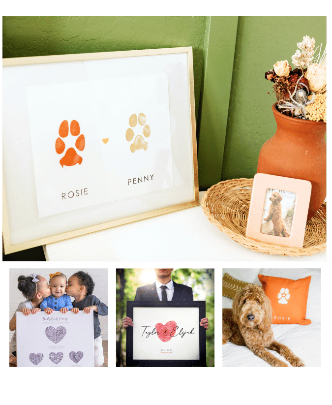 Pet Print, Fingerprint, Baby Footprint Keepsakes - Flutterbye Prints